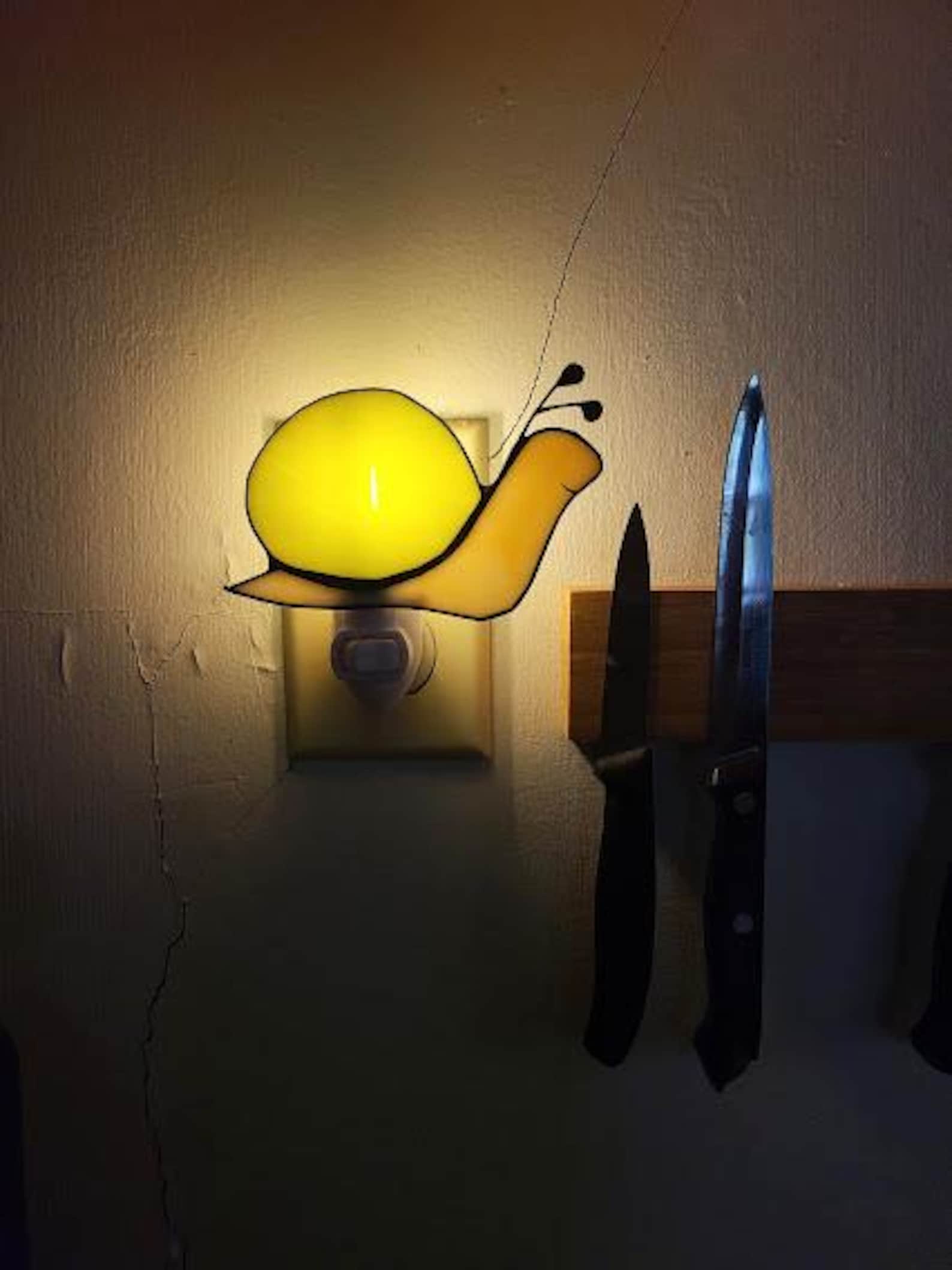 Stained Glass Snail Night Light - Hand-painted Home Decor - Etsy