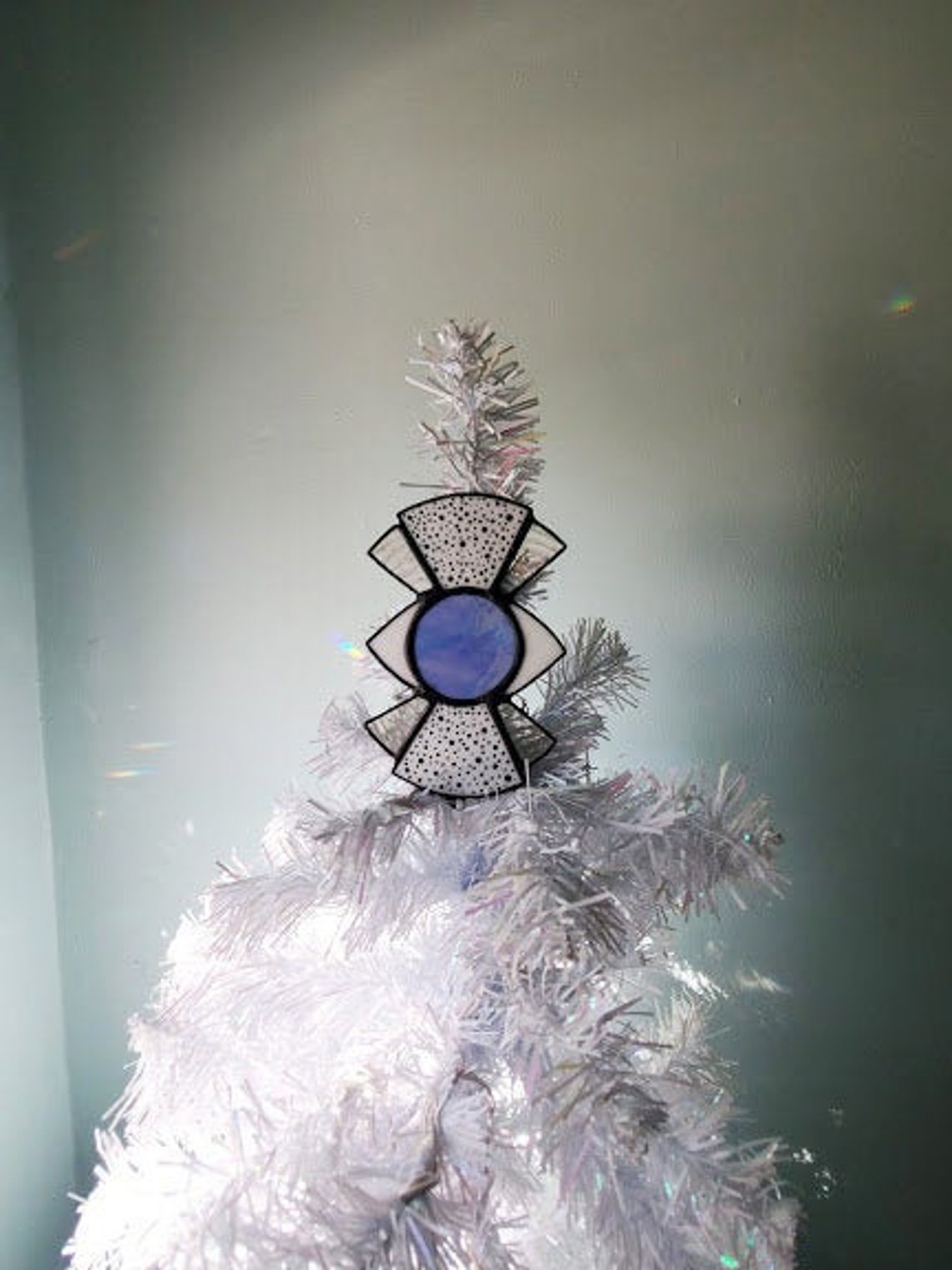 Art Deco Eye Tree Topper -iridescent Stained Glass Christmas Decor ...