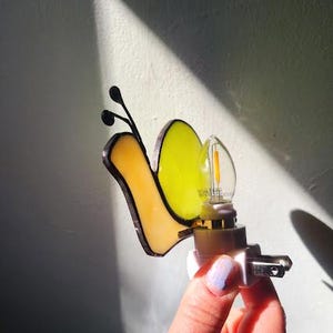 Stained Glass Snail Night Light - Hand-painted Home Decor - Etsy