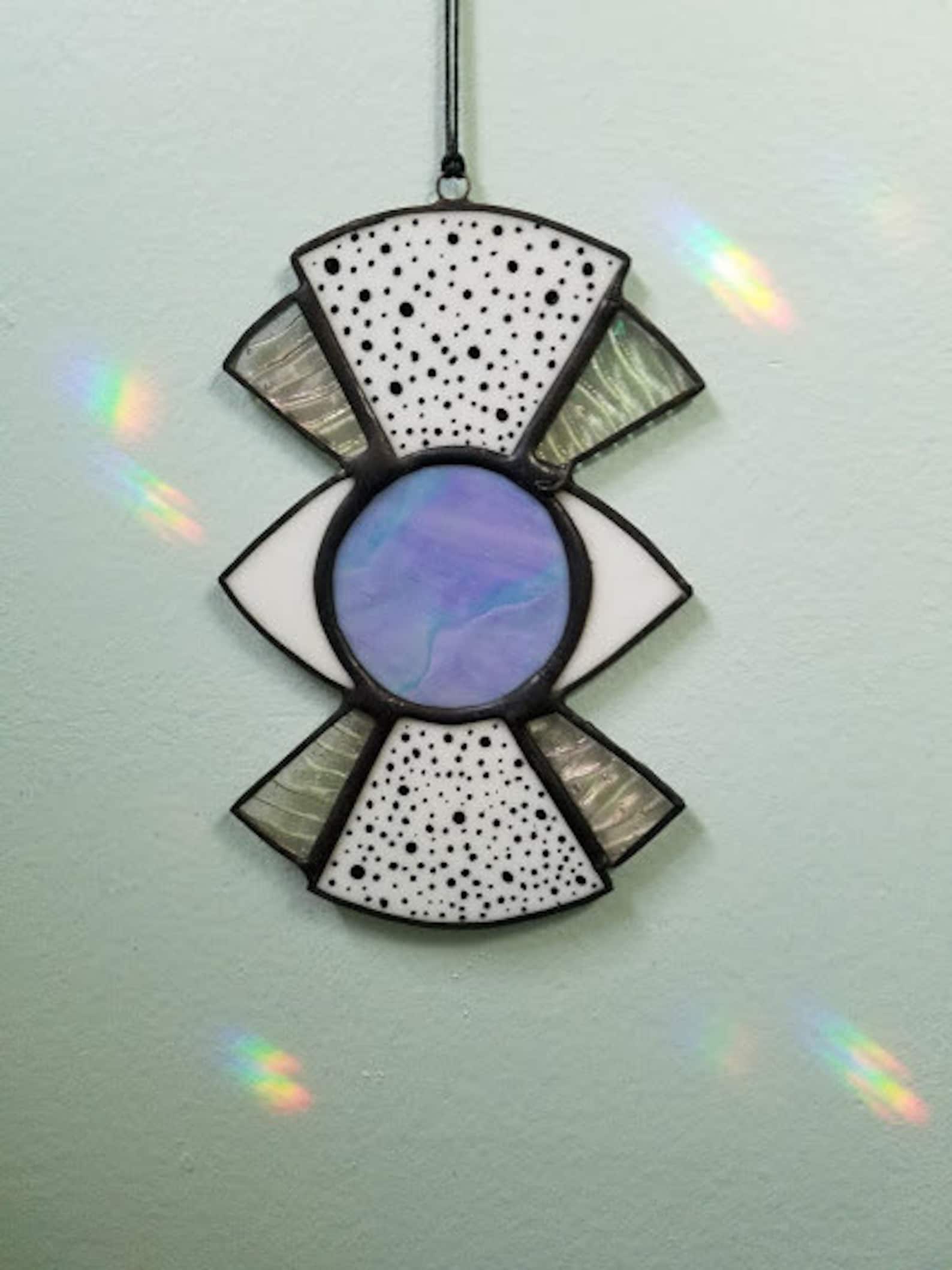 Art Deco Eye Tree Topper -iridescent Stained Glass Christmas Decor ...