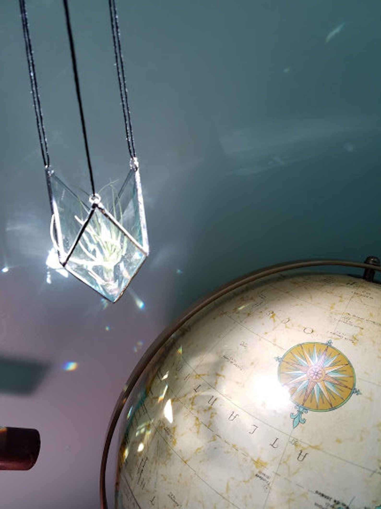 Beveled Air Plant Dangler Hanging Prism Rainbow Maker | Etsy