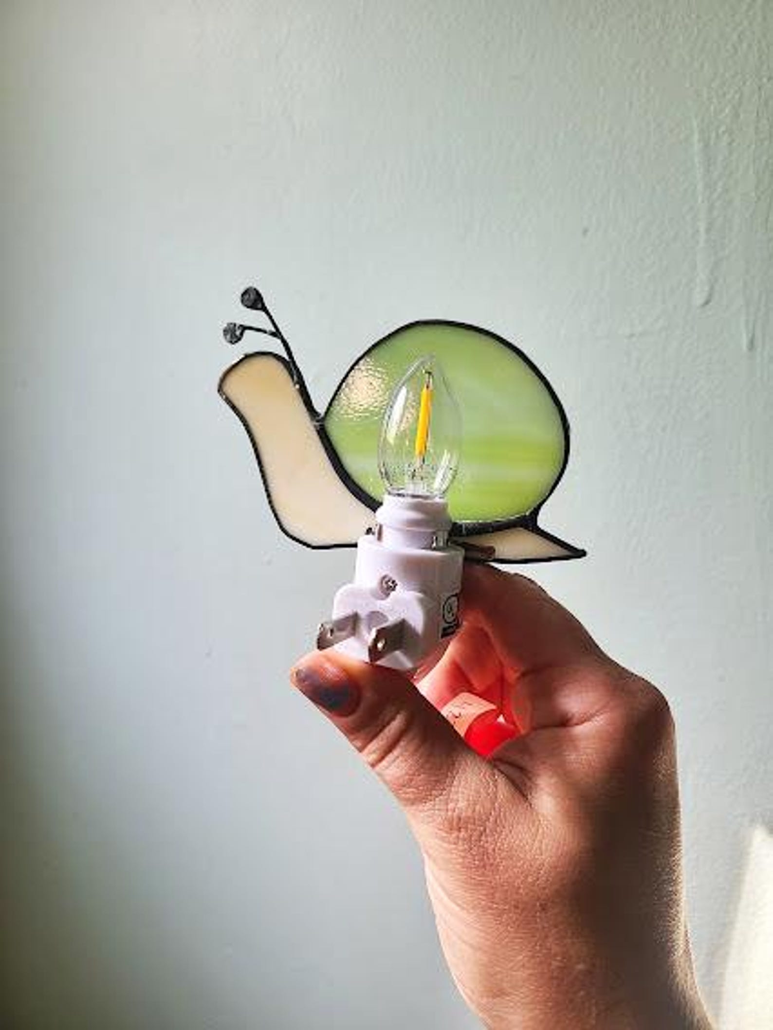 Stained Glass Snail Night Light - Hand-painted Home Decor - Etsy