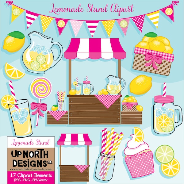 Lemonade Stand Clipart - Etsy