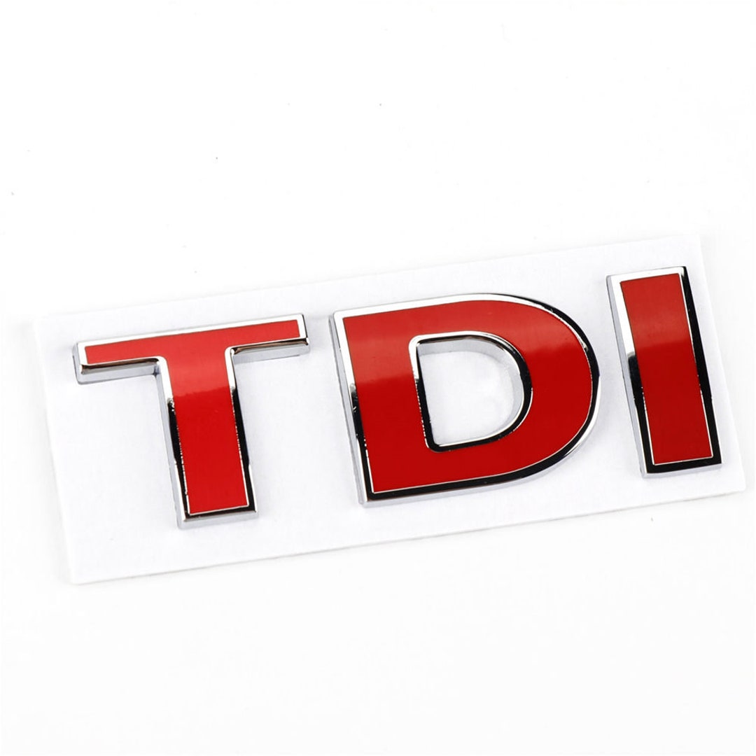 VW Red TDI Rear Badge Emblem New UK Stock - Etsy