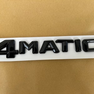 Mercedes 4MATIC Gloss Black Rear Badge Emblem New UK Stock - Etsy
