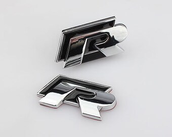 VW Black R Line Front Grill Badge Emblem New UK Stock | Etsy