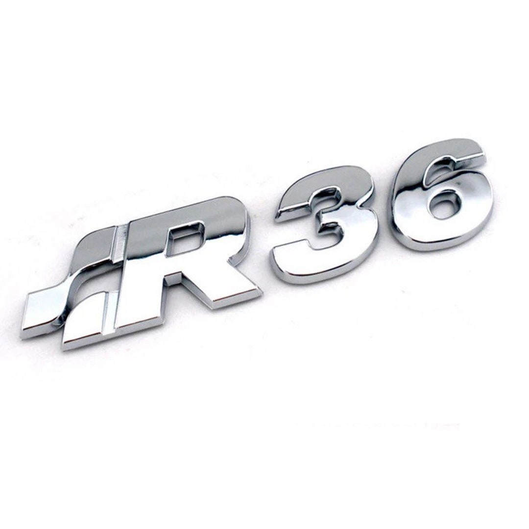 R36 Silver Badge Fit for VW Volkswagen Golf Passat Corrado Emblem Uk ...