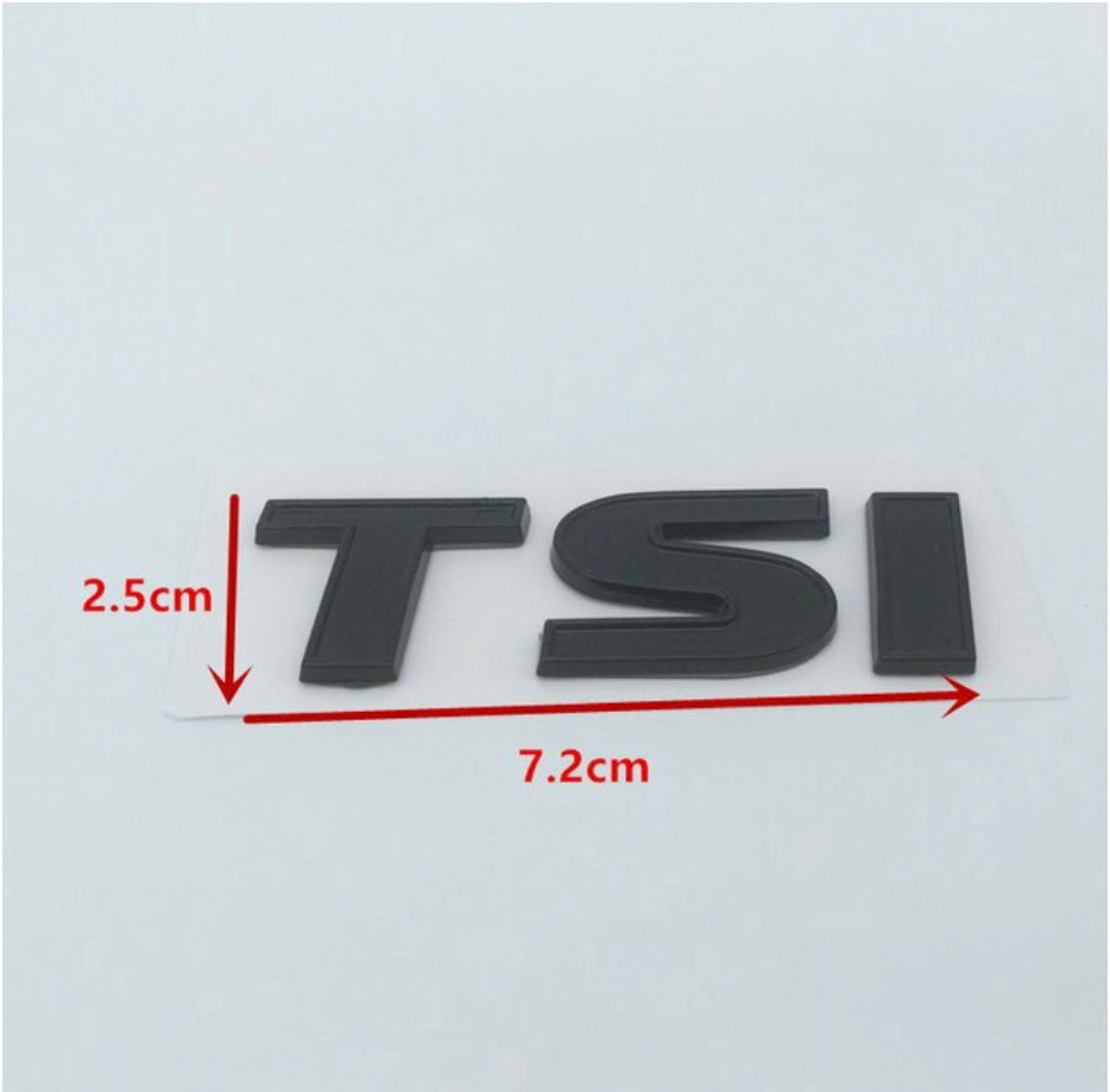VW TSI Black Gloss Badge Emblem Golf Passat Caddy Scirocco Boot UK ...