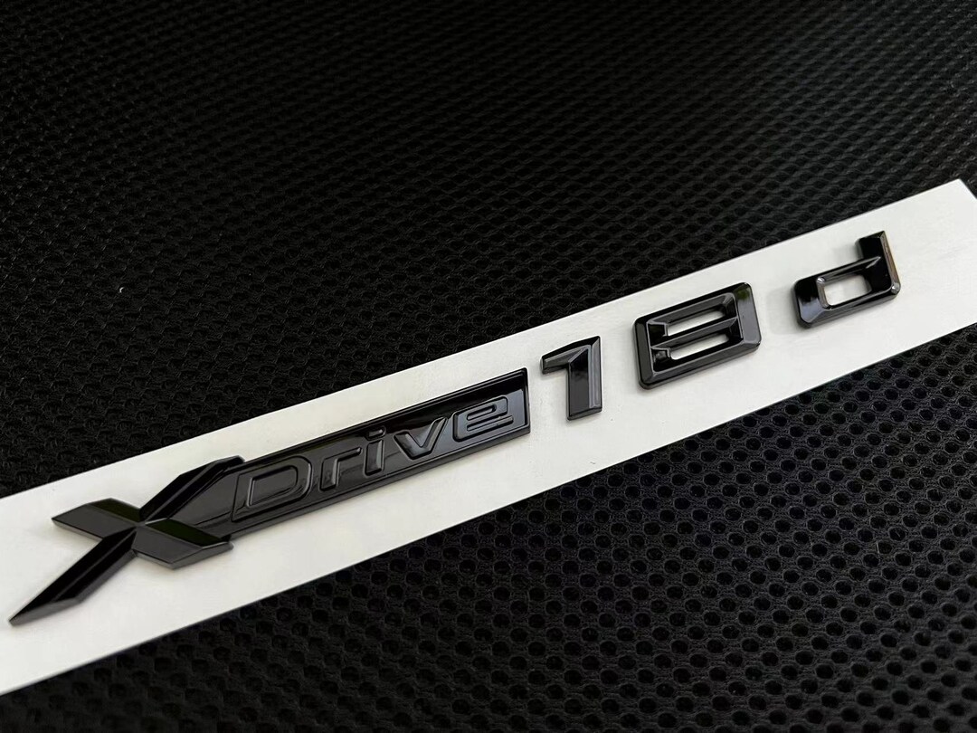 BMW Xdrive Badge Emblem 18d Black Gloss Rear Boot Side Door Single/twin ...