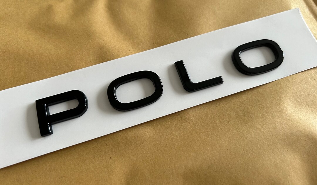 VW Polo Black Gloss Rear Badge Emblem New Style UK Stock - Etsy