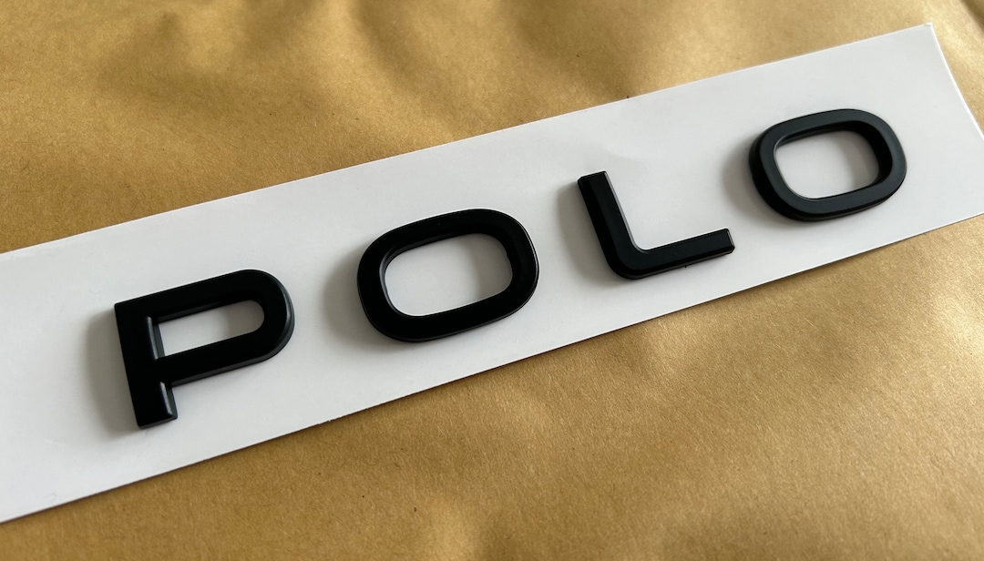 VW Polo Black Matte Rear Badge Emblem New Style UK Stock - Etsy