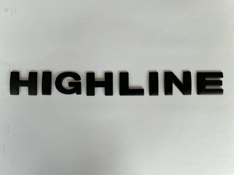 VW Black Matte HIGHLINE Lettering Badge Metal Set. Transporter Uk Stock ...