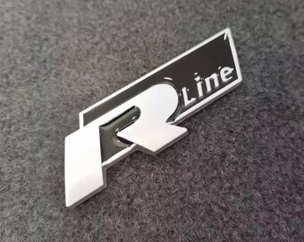 VW Black R Line Badge Emblem New UK Stock - Etsy