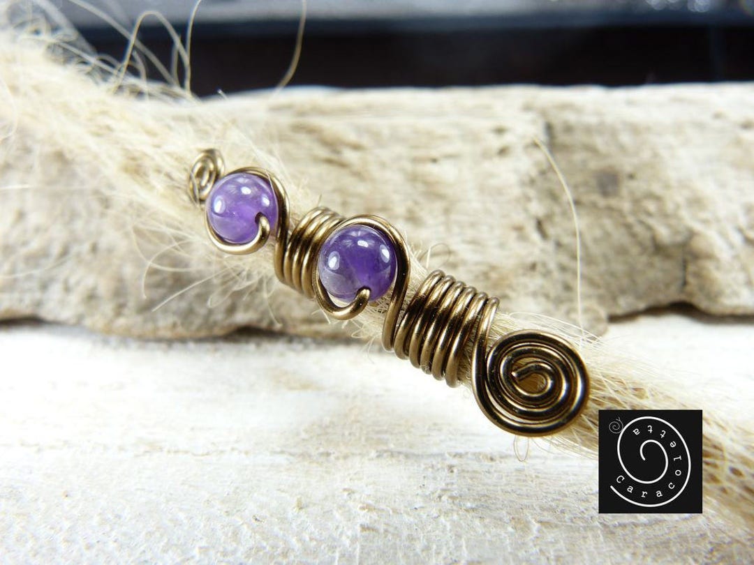 Dreadbead angel With Amethyst Dread Jewelry Dreadlocks Rasta Jewelry - Etsy