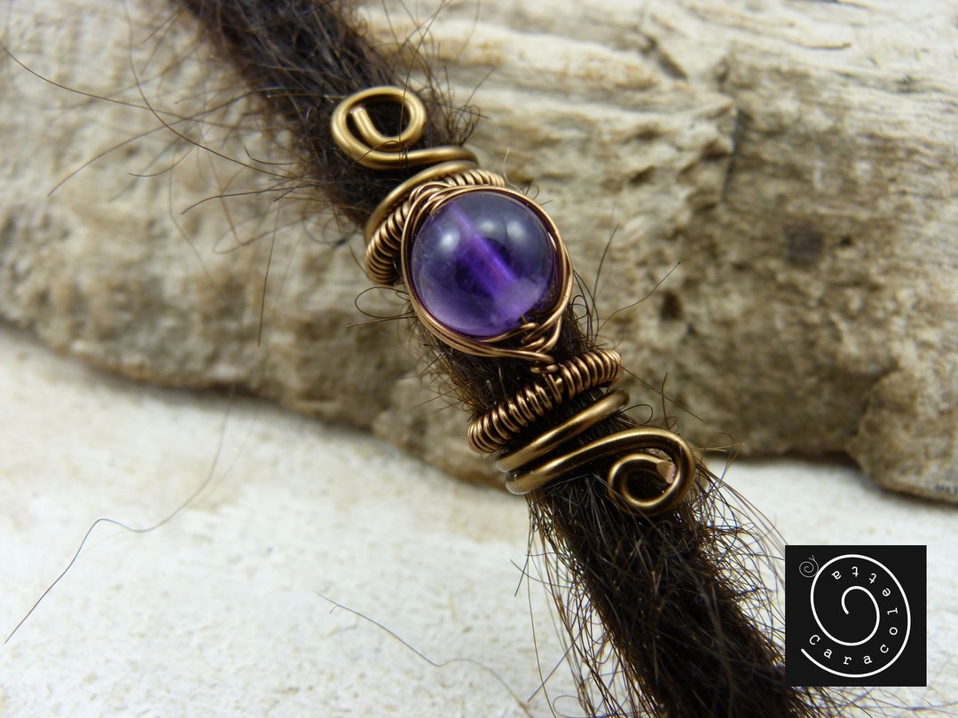 Amethyst Dreadlocks Bead Dread Jewelry Quartz Amethyst Bead - Etsy