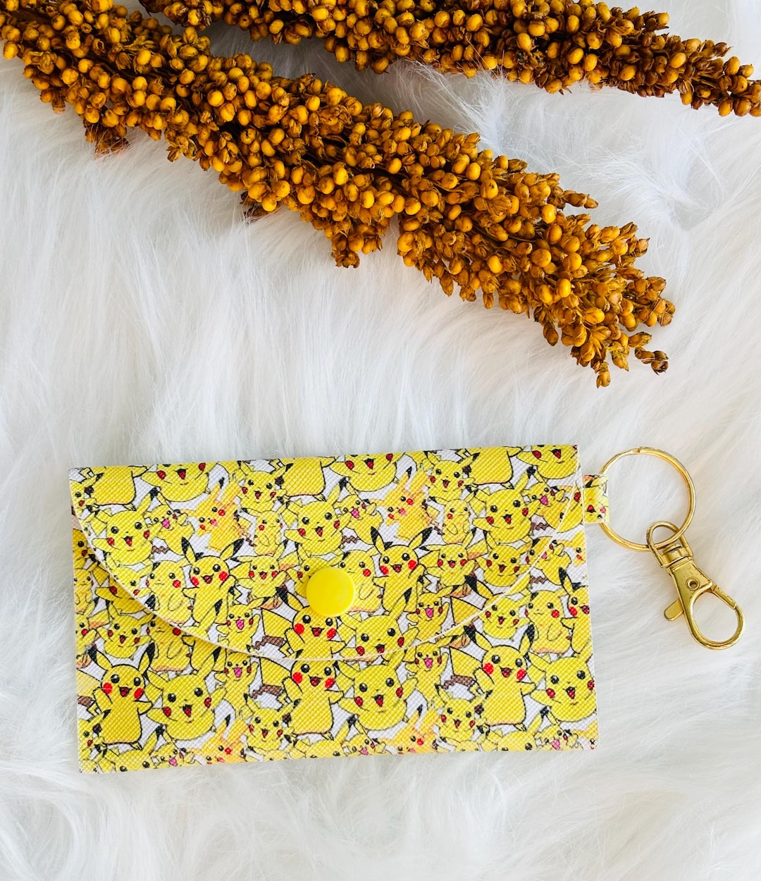 Yellow Gaming Character Mini Wallet With Keychain - Etsy
