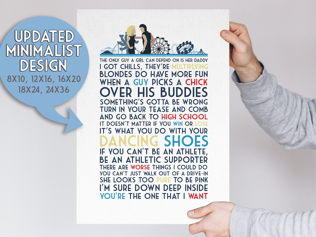 Grease Musical Quote Print-- Theater Poster With Quotes Wall Art ...