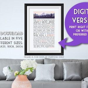 The Last Goodbye -- DIGITAL Typography Print / Movie Quote / Wall Art ...
