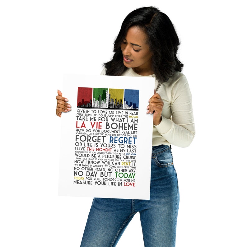 RENT Musical Lyrics Wall Art | Broadway Song Quote Print, Seasons of ...