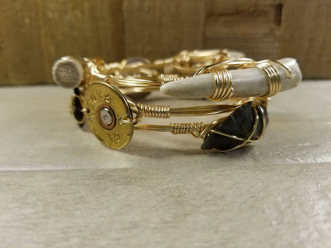 Shotgun Shell Bracelet, Arrowhead Bangle and Antler Bangle Set of 3 ...