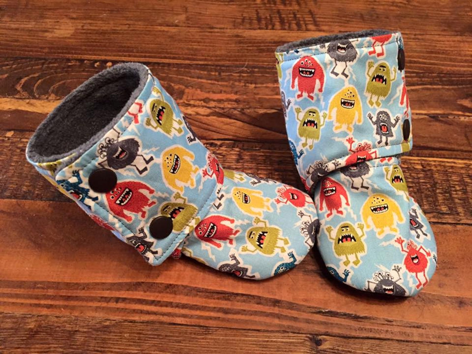 Little Monsters Baby Stay on Booties / Baby Slippers / Baby Shoes ...