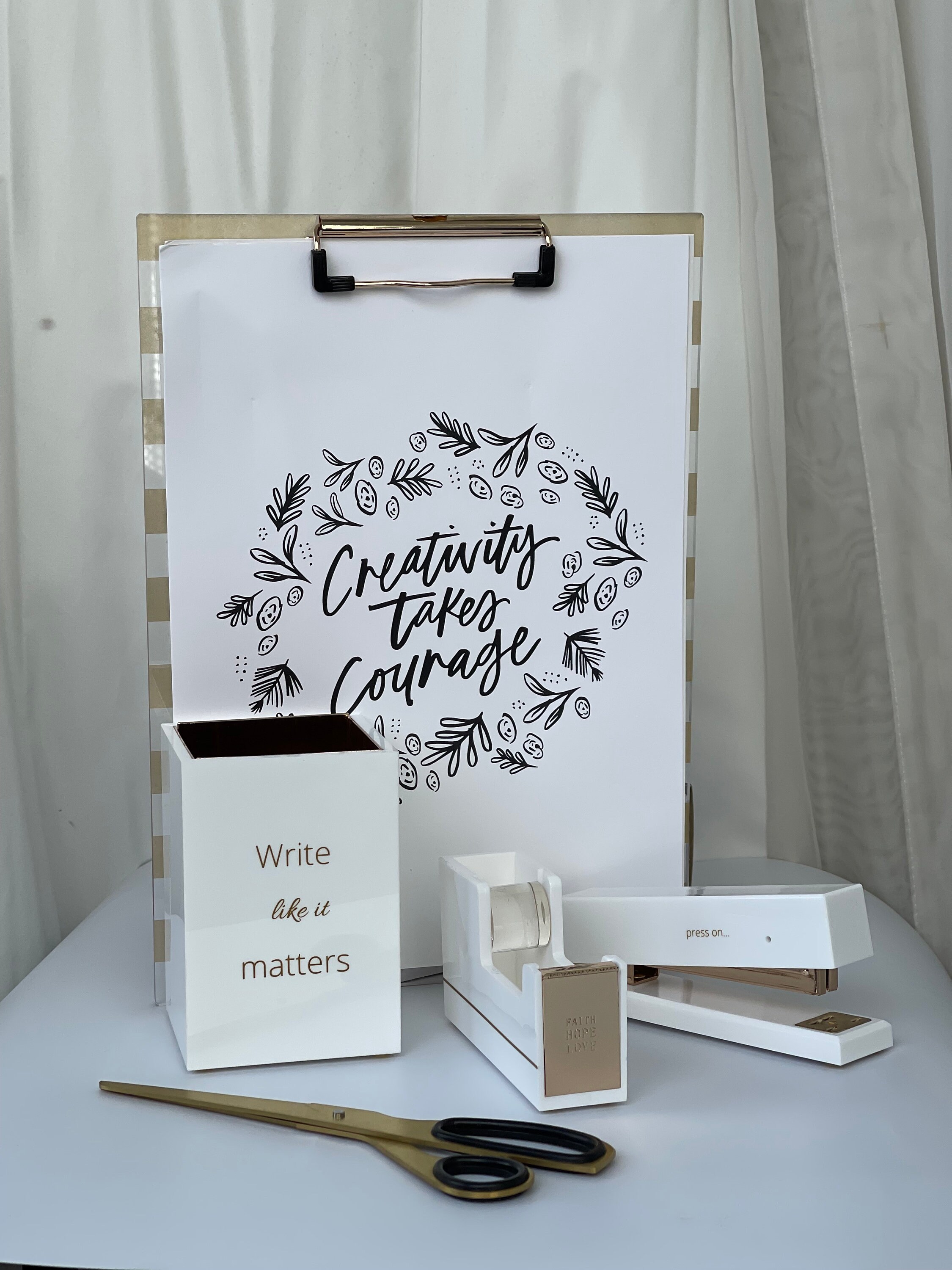 Personalize Custom Gold Acrylic Stapler Quotes About Life - Etsy