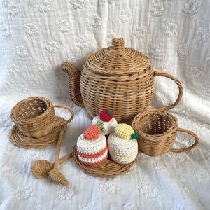 Wicker kitchen set store
