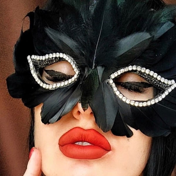 Feather Mask - Etsy