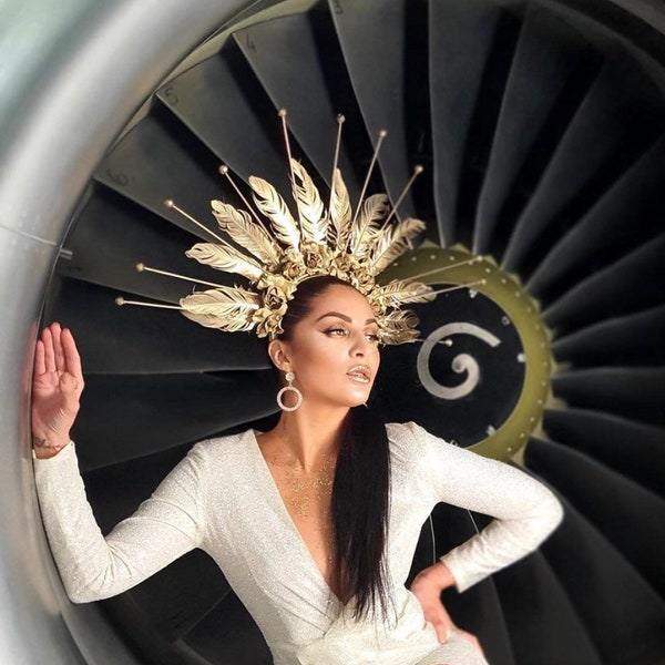 Gold Headdress - Etsy