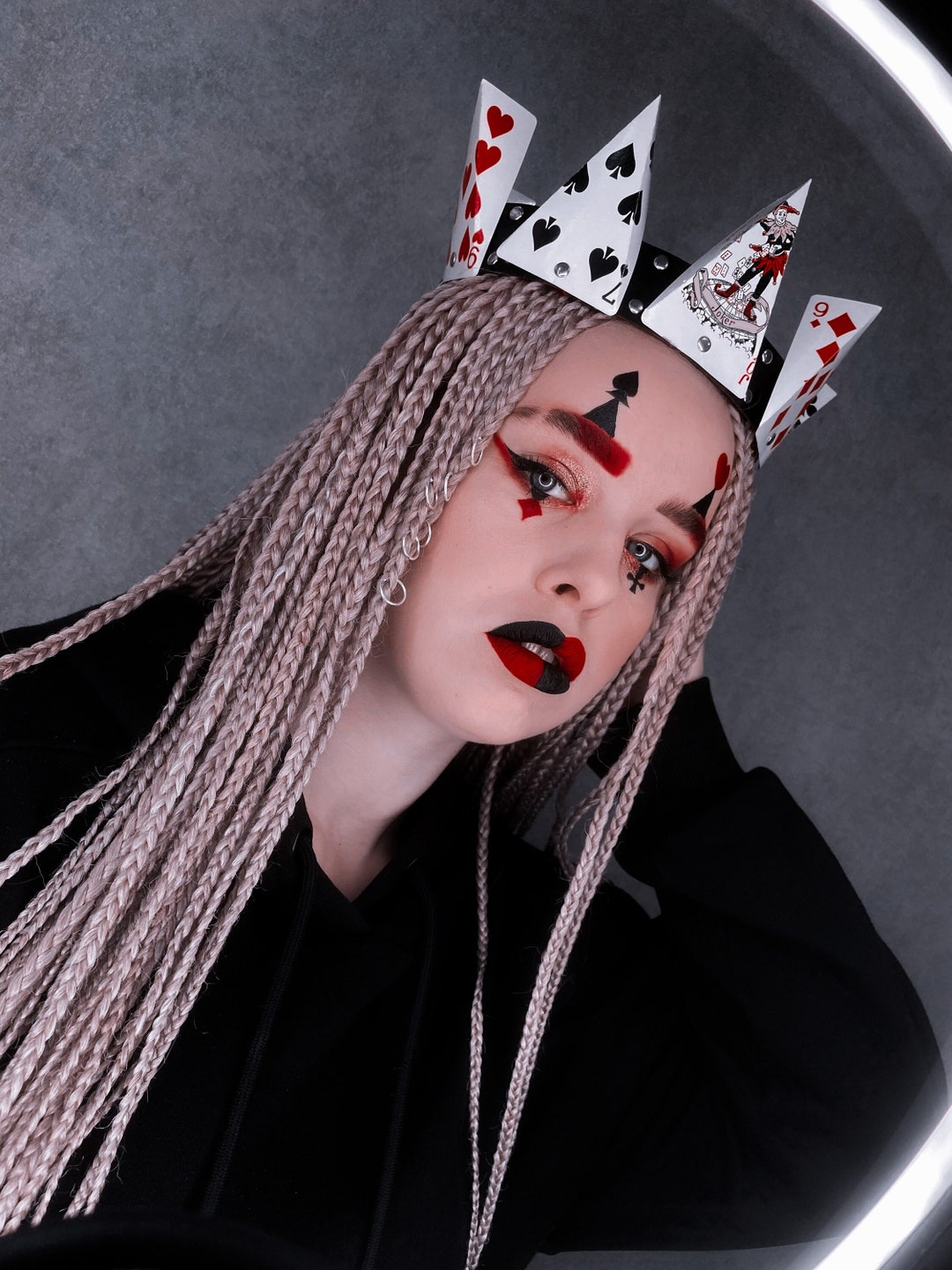 Playing Card Hair Accessory Crown Alice in Wonderland Alternative Tiara ...