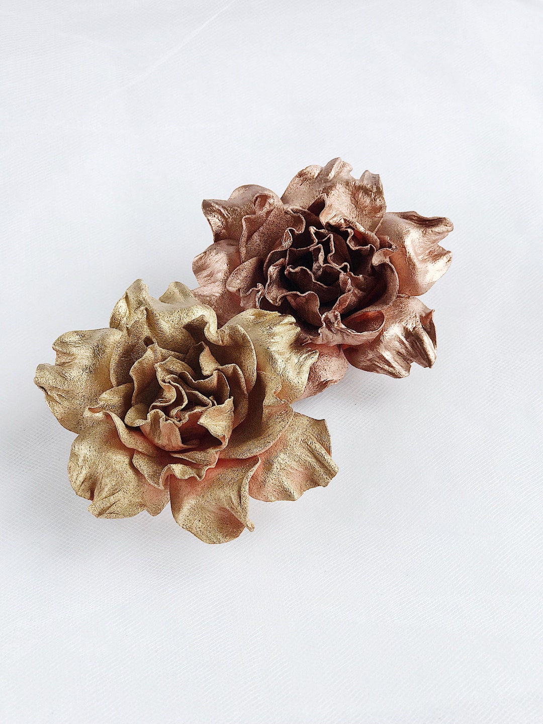 Rose Gold Flower Hair Clip Wedding Bridal Rose Hair Band Accessories ...