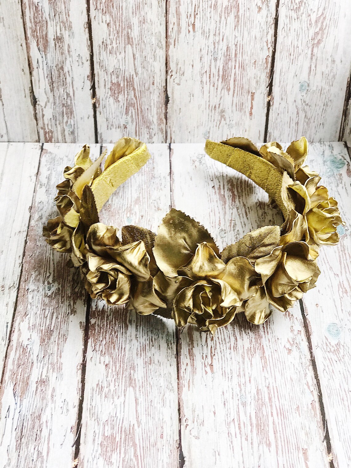 Gold Flower Crown Christmas Headband Headpiece Wedding - Etsy