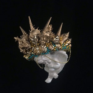 Mermaid Bra Shell Barrier Reef Crown Dance Seashell Raw Wedding Tiara ...