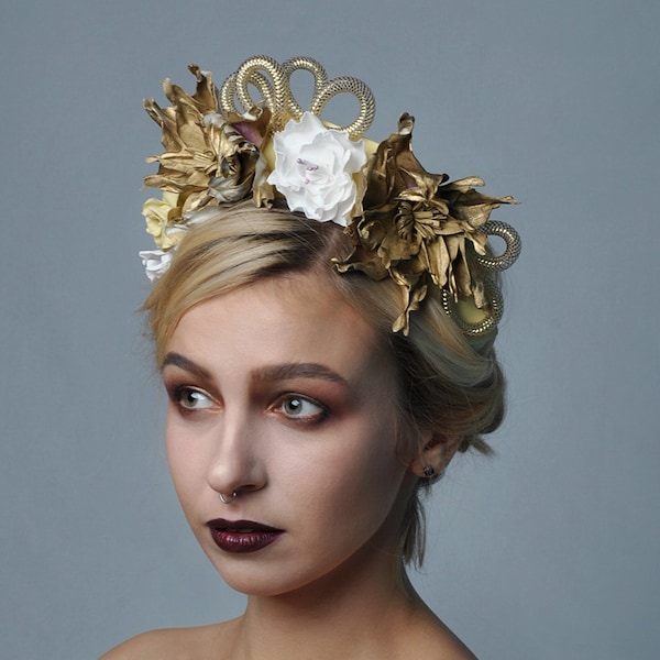 Gold Flower Crown - Etsy
