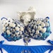 Mermaid Bra Shell Blue Saphire Silver Dance Swim Seashell Raw Wedding ...
