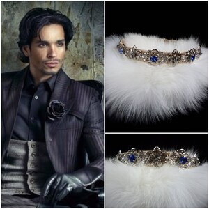 Dolce Men Silver Metal Wedding Crown Blue Gray Crystals Mens Unisex ...