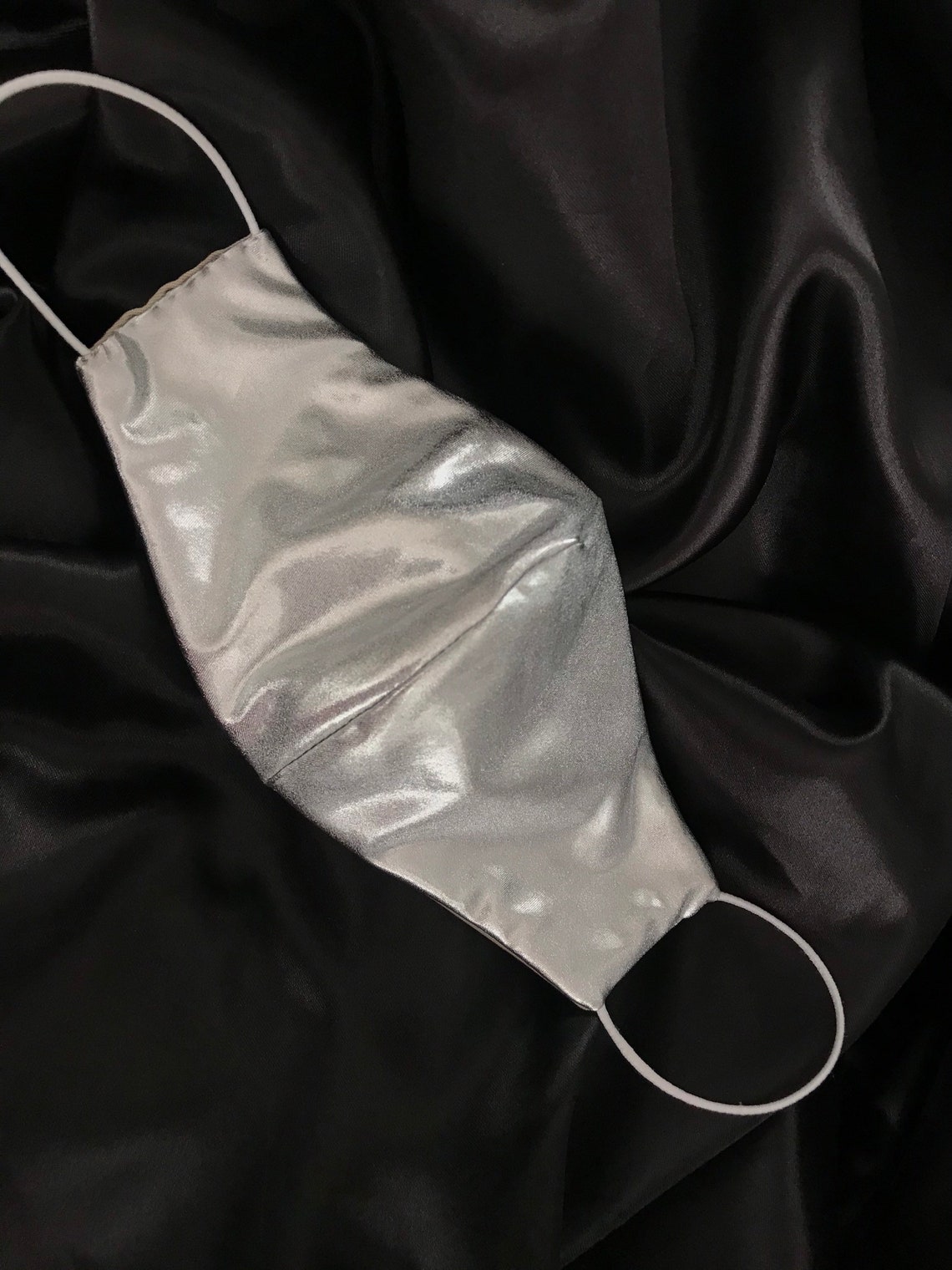 Reusable Face mask glitter silver uplifting travel mask high | Etsy