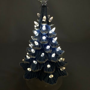Ceramic Christmas Tree Small Blue - Etsy