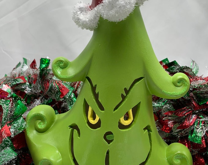Ceramic Christmas Tree Grinch Jolly Tree - Etsy
