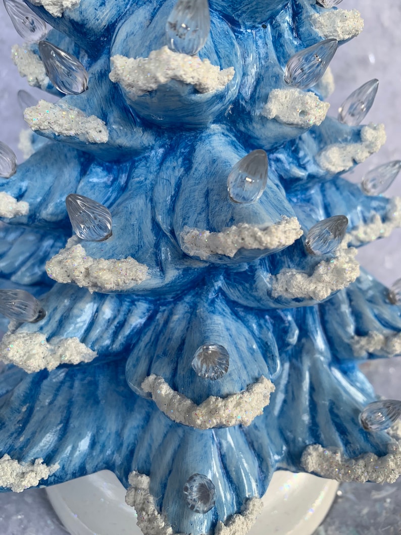 Ceramic Christmas Tree Small Blue - Etsy