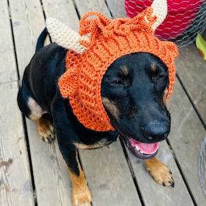 Crochet Pattern Highland Cow Dog Snood Cowl, Hairy Coos Hat, Fluffy Cow ...