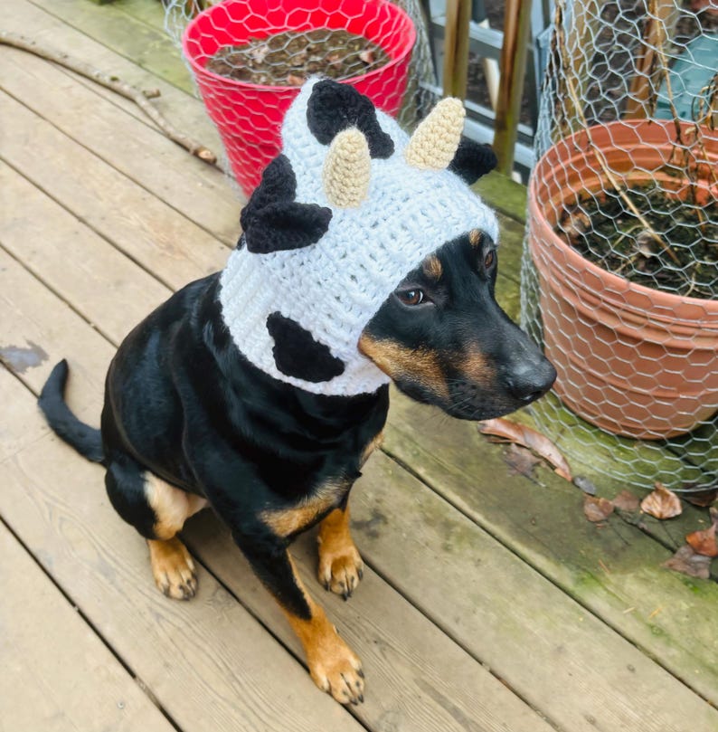 Crochet Pattern Dog Cow Cowl Snood - Etsy