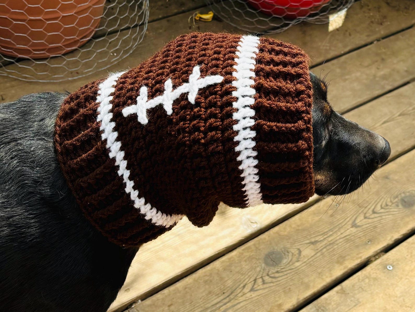 Crochet Pattern for Dog Football Snood Cowl, Pet Hat, Scarf for Dog - Etsy