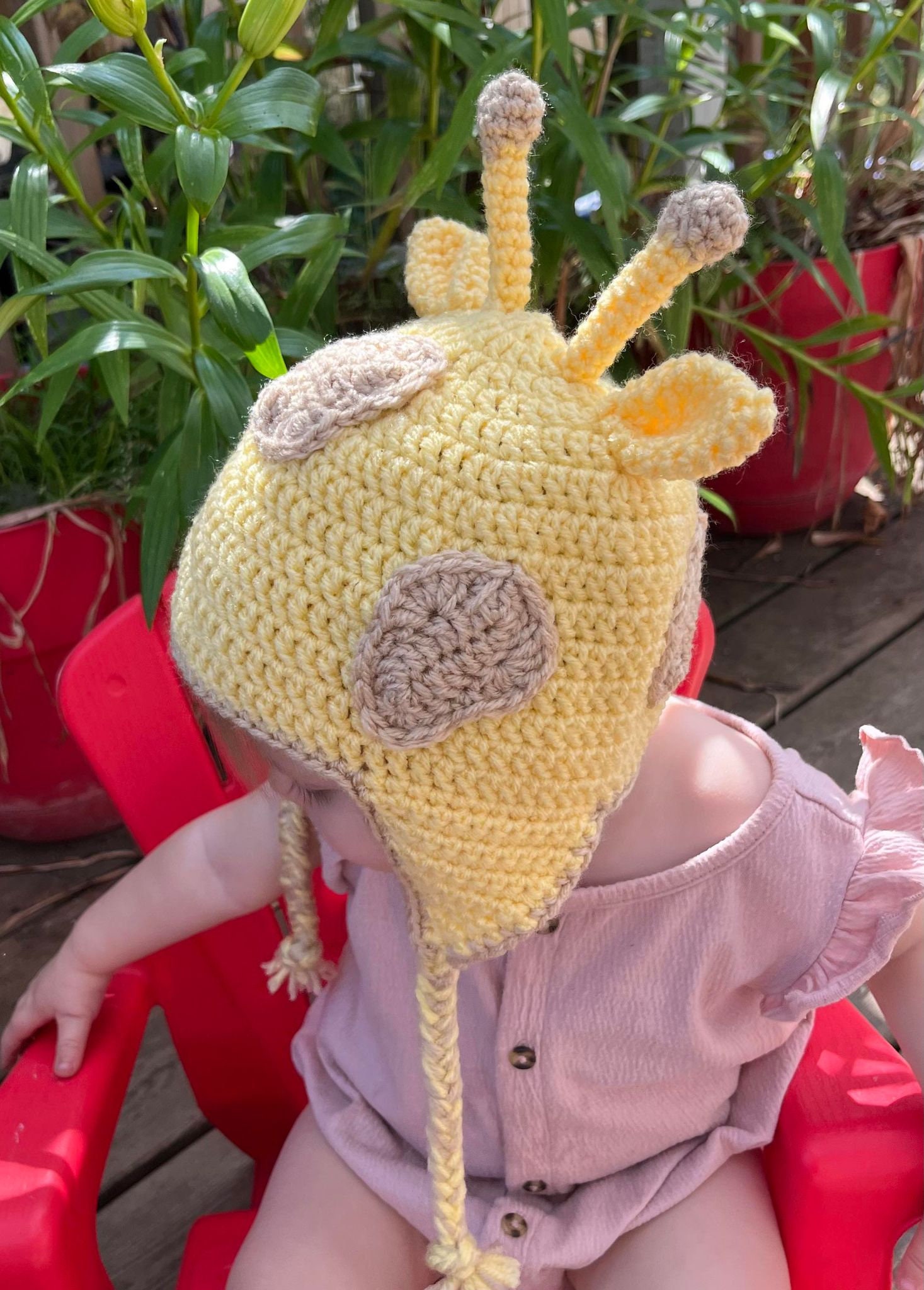 Crochet Pattern Giraffe Hat & Baby Booties- Newborn, 6-12 Months, 12-18 ...