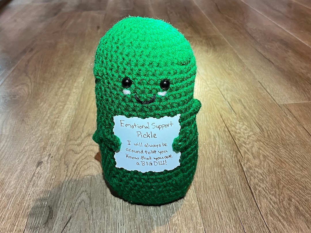 Crochet Pattern Emotional Support Pickle Amigurumi - Etsy
