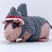 Crochet Pattern Shark Jaws Hoodie Costume for Squirrels, Guinea Pigs ...