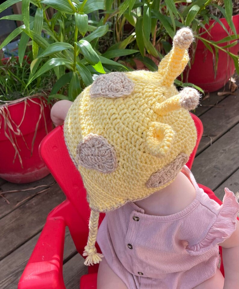 Crochet Pattern Giraffe Hat & Baby Booties- Newborn, 6-12 Months, 12-18 ...