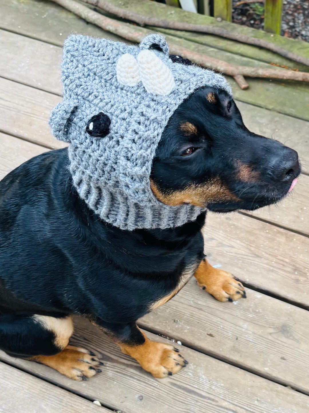 Crochet Pattern Rhinoceros Dog Cowl Hat - Etsy
