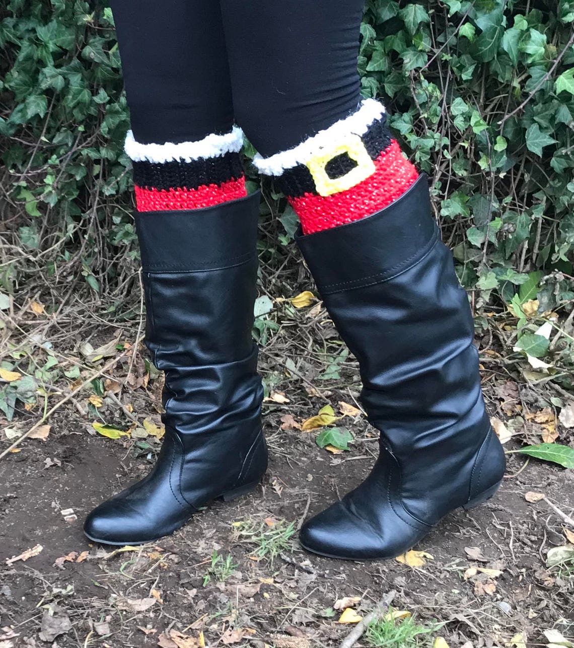 Santa Boot Cuffs Crochet Pattern Christmas Pattern Santa - Etsy