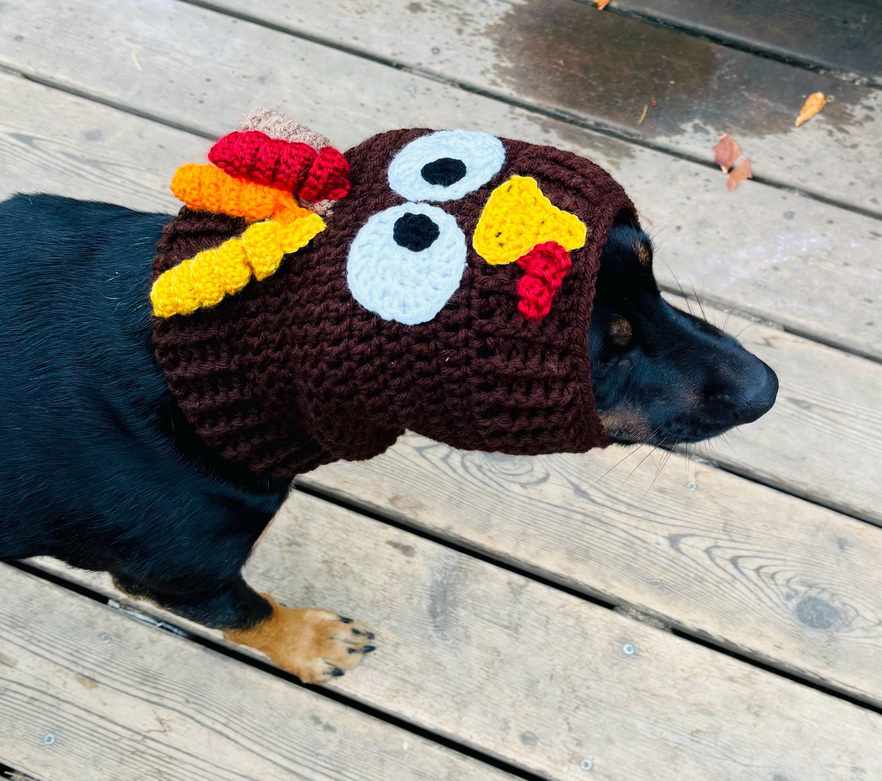 Crochet Pattern Dog Turkey Snood Cowl, Thanksgiving Dog Costume Pattern ...